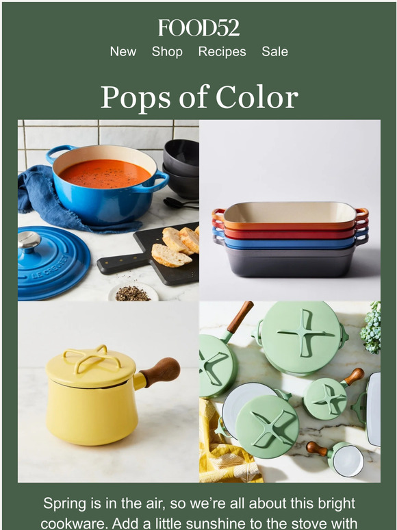 Food52: Our most colorful cookware to brighten your kitchen. | Milled
