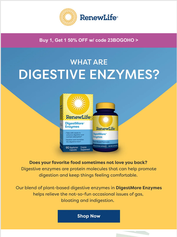 Renew Life: What Are Digestive Enzymes? | Milled