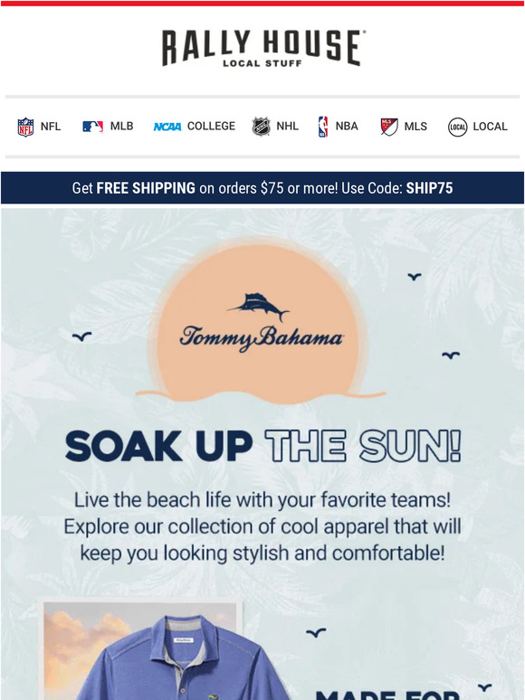 Rally House: Tommy Bahama Fan Gear Is Here! 🌴☀️ | Team Pride In ...