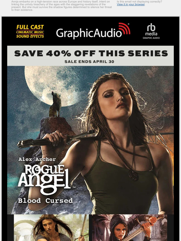 GraphicAudio: Rogue Angel series by Alex Archer is 40% Off! Fantasy ...