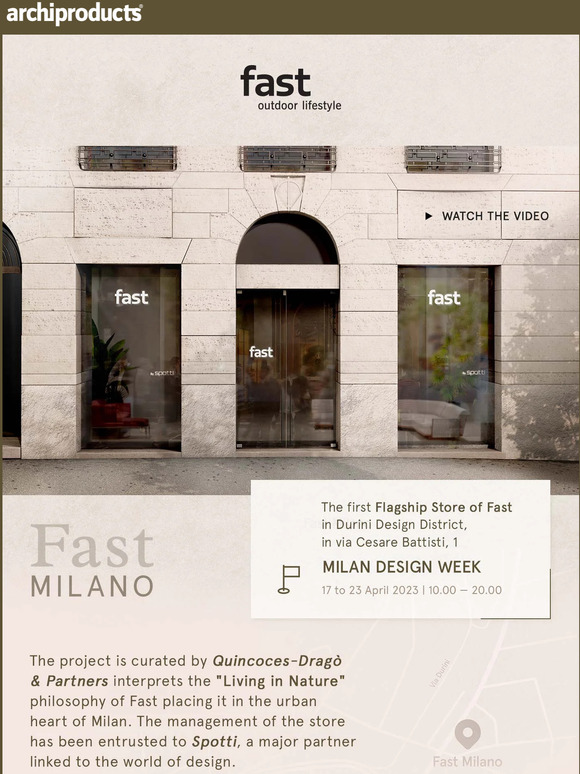 Archiproducts: The first Flagship store of Fast opens in Milan ...