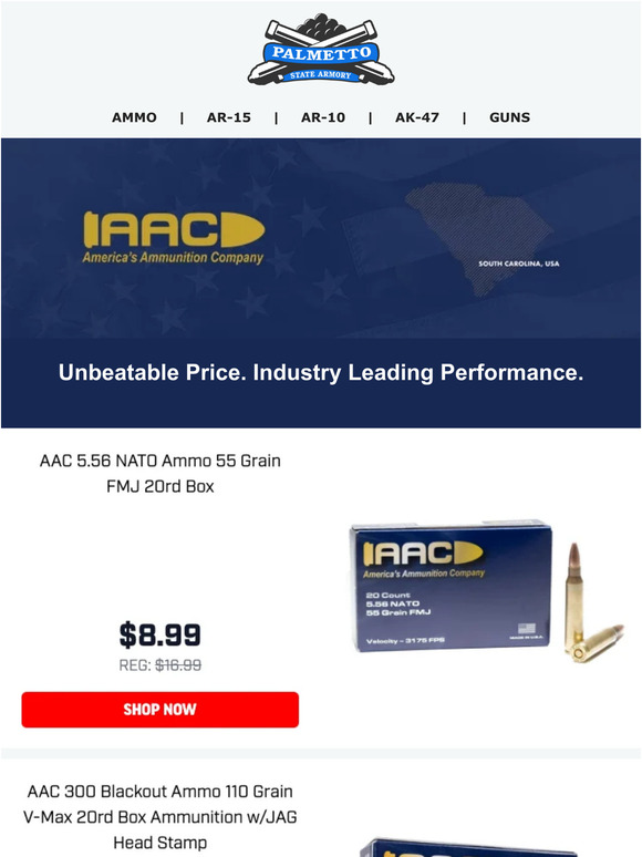 Palmetto State Armory: Time To Stock Up On AAC Ammo! | AAC 5.56 NATO ...