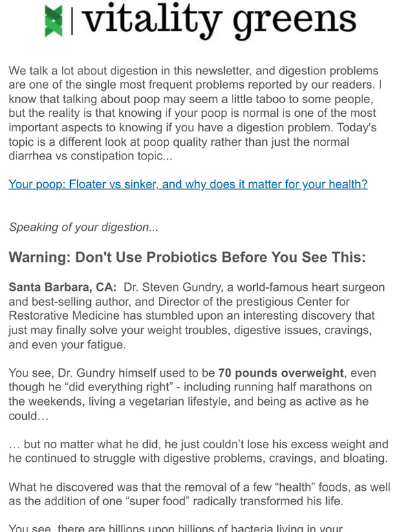 Organifi: your POOP: floater vs. sinker + what it means | Milled