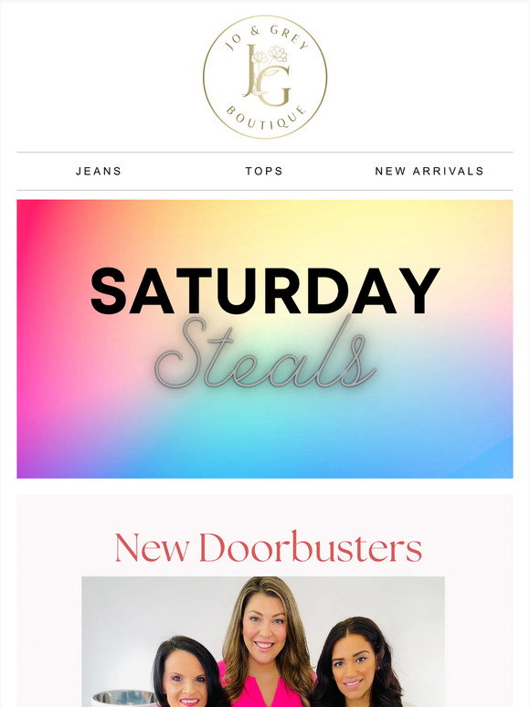 Jo & Grey: Saturday Steals are HERE! | Milled