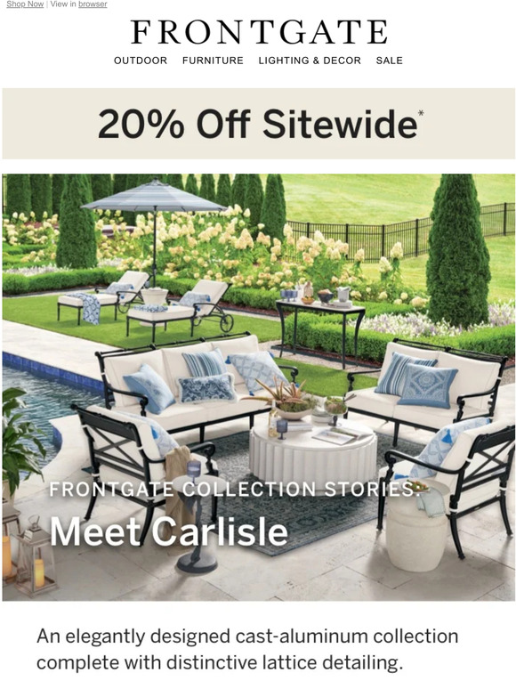 Frontgate: Frontgate Collection Stories: Meet Carlisle | Milled