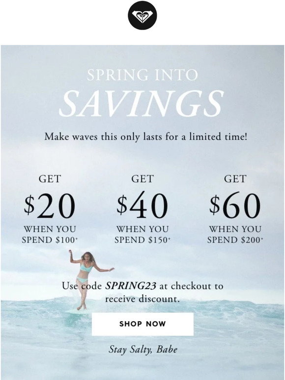 Roxy: Spend Now, Save Now On Your Favs | Milled