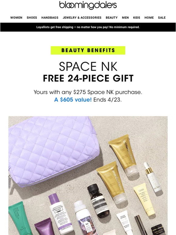 Bloomingdale's: Space NK’s 24-piece gift--including Aesop & diptyque ...