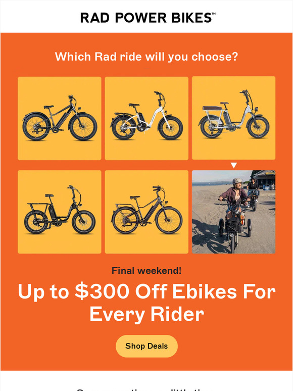 Rad Power Bikes: Final Weekend: Over half the lineup is on sale! | Milled
