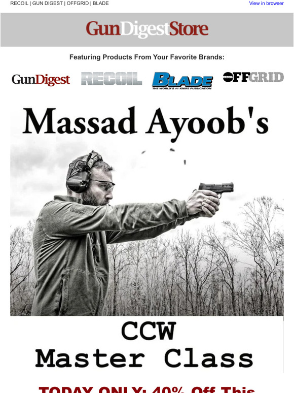 gundigeststore.com: ONE DAY ONLY: 40% Off Massad Ayoob's Concealed Carry Master Class (2-Volume ...