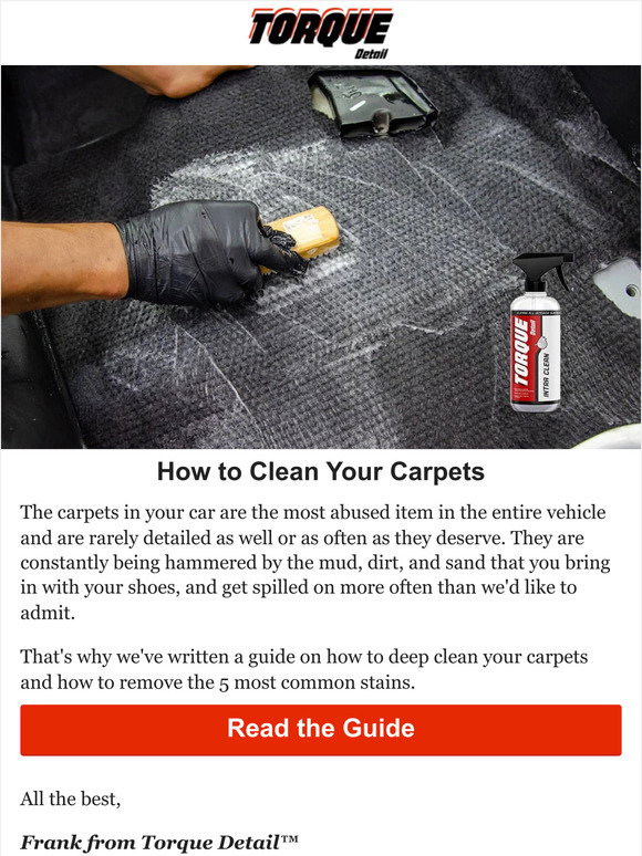 Torque Detail: How To Deep Clean Your Carpets & Remove Stains | Milled