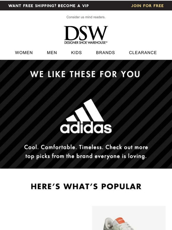 DSW: If you like adidas, this email is for you | Milled