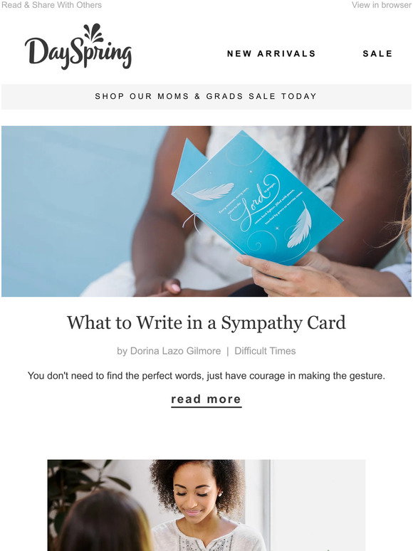 DaySpring: What To Write in a Sympathy Card | Milled