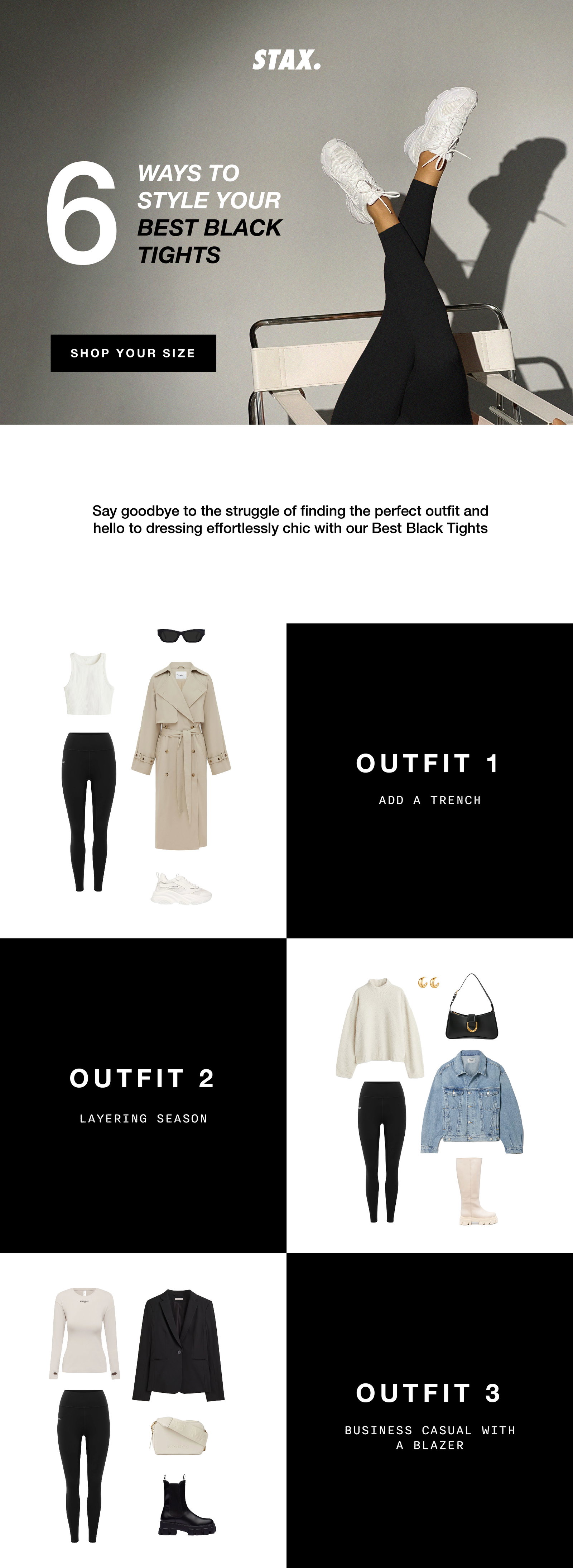 Stax: Build Your Capsule Wardrobe with Our Best Black Tights! | Milled