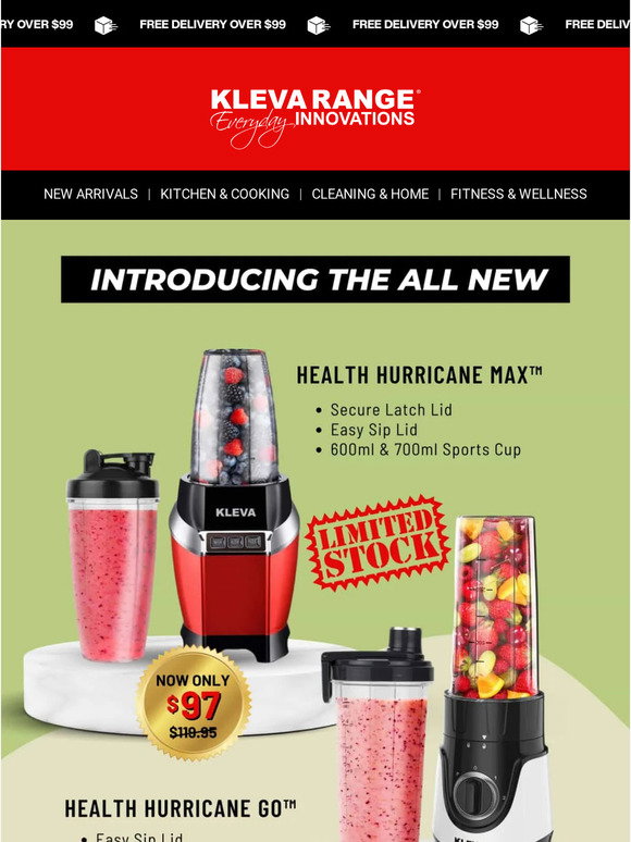 Kleva Range: Introducing: Our New Health Hurricane GO™ & MAX™ | Milled