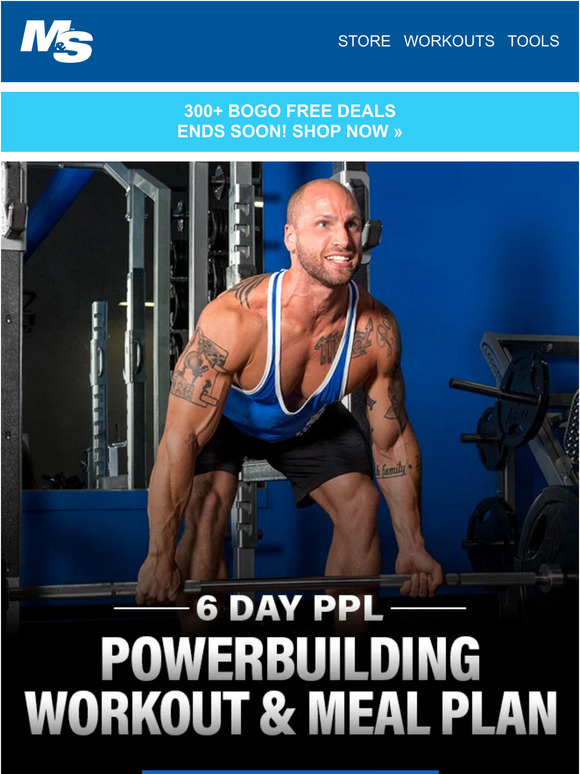 Muscle & Strength: 6 Day PPL Powerbuilding Split & Meal Plan | Milled
