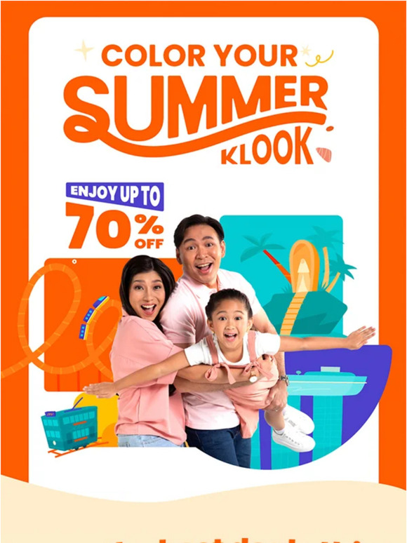 Klook: Color Your Summer with Klook's Summer Sale! 😎 Get up to 70% Off ...