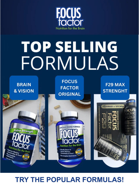Focus Factor: Our Top Selling Formulas🥇 | Milled