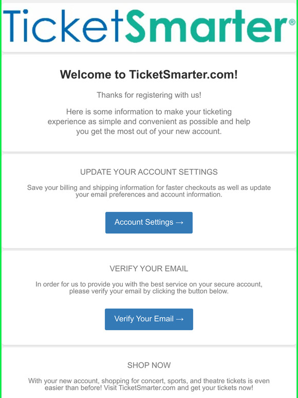 TicketSmarter: Welcome to TicketSmarter.com! | Milled