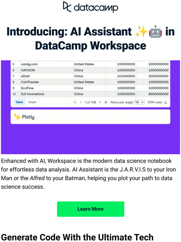 DataCamp: Introducing our AI Assistant 🤖 | Milled