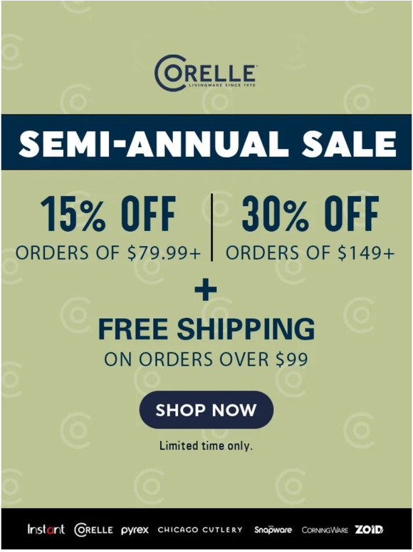 Corelle: Designs that delight. Savings worth celebrating. | Milled