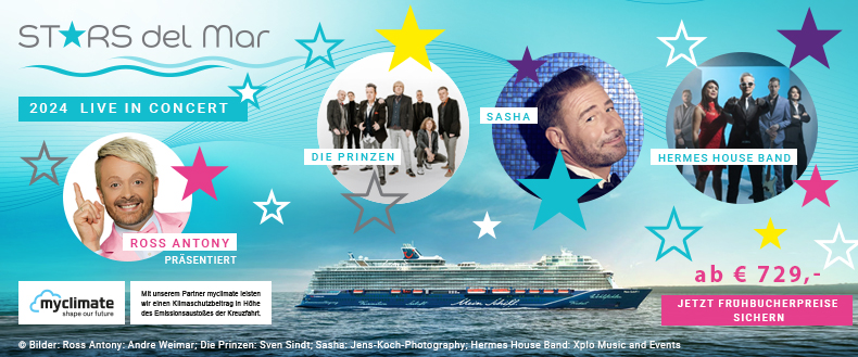 Kreuzfahrten: 🎉 Stars del Mar 2024 - ab sofort buchbar! 🎉 | Milled Kreuzfahrten: 🎉 Stars del Mar 2024 - ab sofort buchbar! 🎉 | Milled