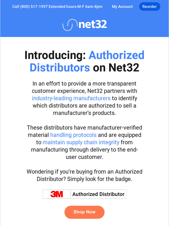 Net32: Introducing: Authorized Distributors on Net32 | Milled
