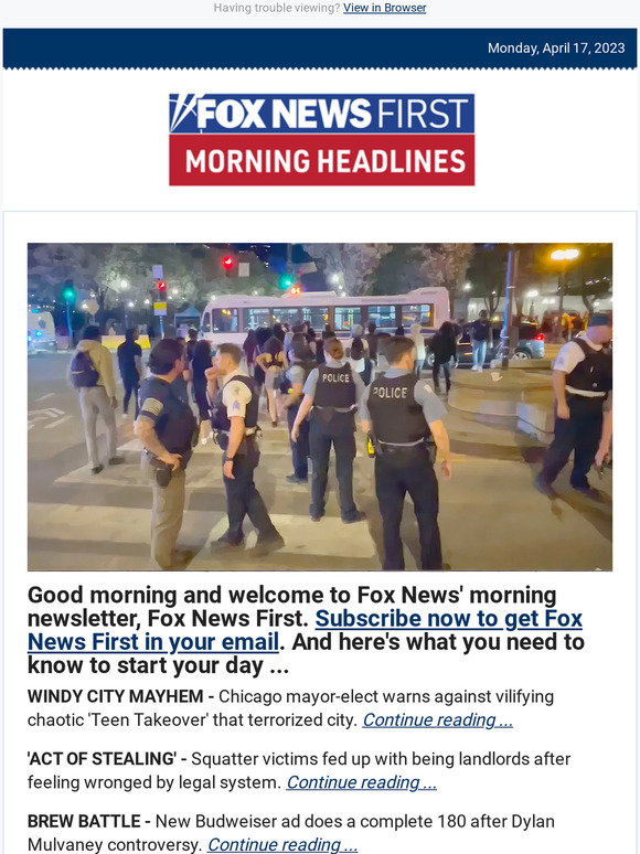 Fox News: Chicago mayor-elect reacts to chaotic 'Teen Takeover' that ...