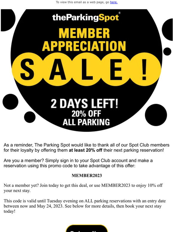 The Parking Spot: SALE! 20% off for 2 more days! | Milled