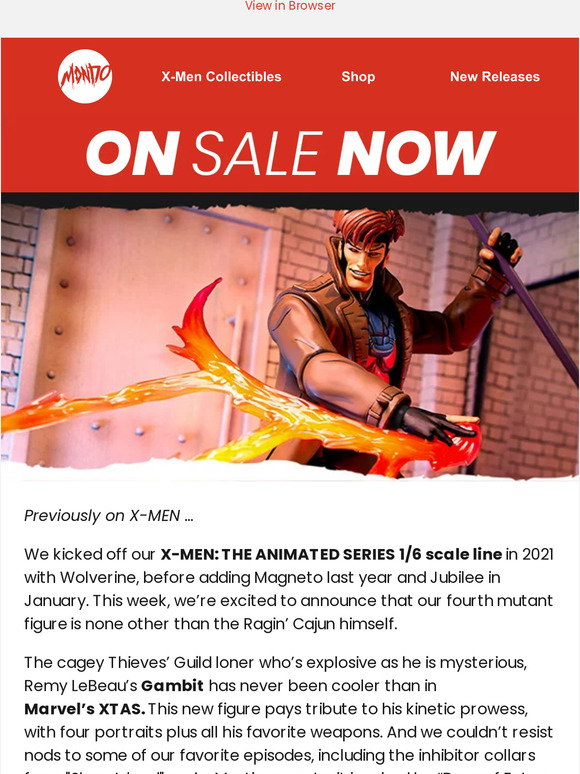 Mondo: Gambit X-MEN: The Animated Series 1/6 Scale | Milled