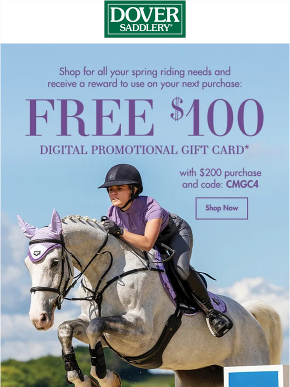 Dover Saddlery: Our Free Gift Card is Back! | Milled