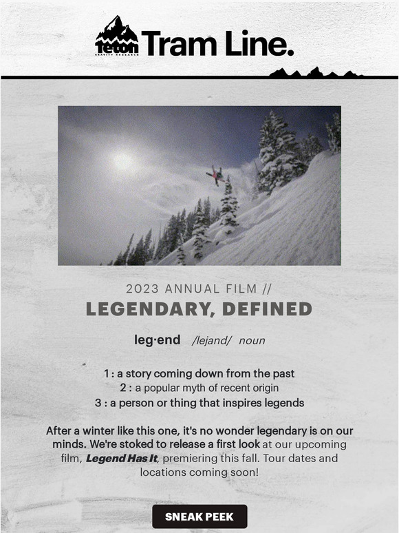 Teton Gravity Research: Tram Line: Introducing Legend Has It, Our ...