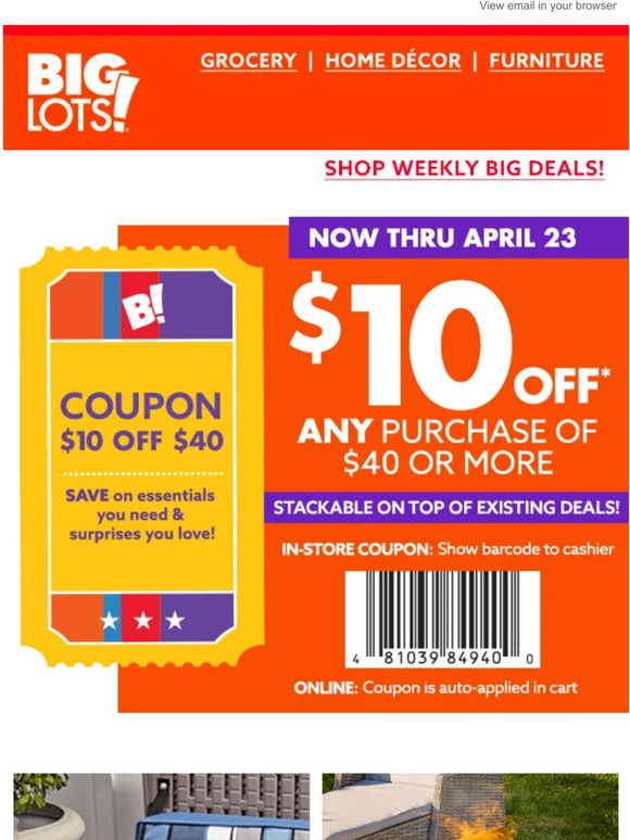 Big Lots: Outdoor deals you don't wanna miss: up to 30% OFF patio faves ...
