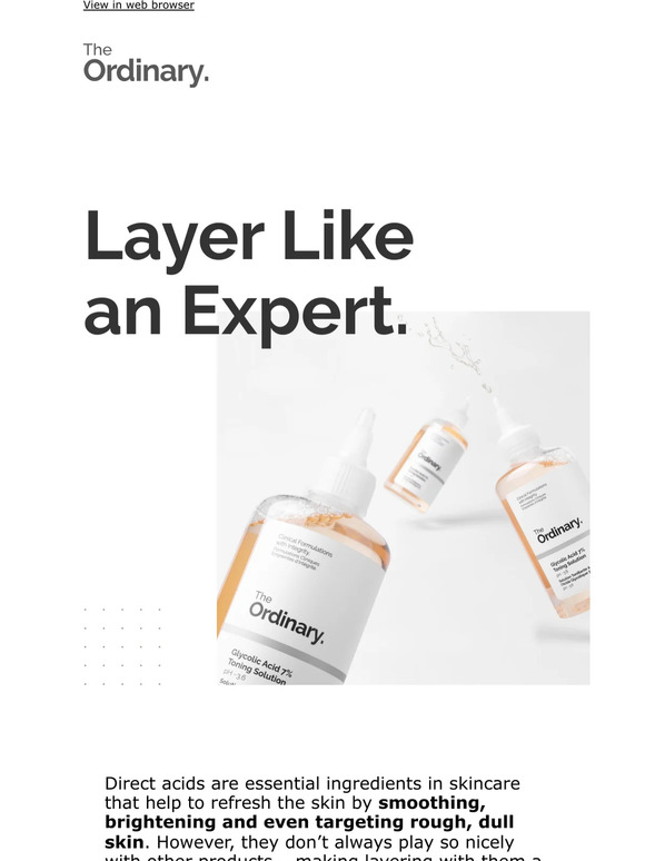 The Ordinary: Layering made easy. | Milled