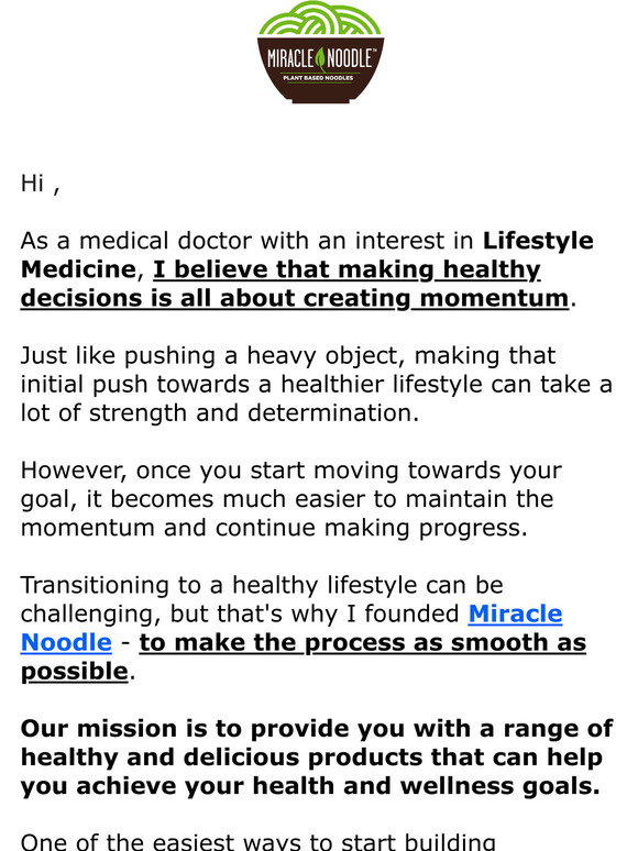 Miracle Noodle: Create A Positive Chain Reaction Towards Health | Milled