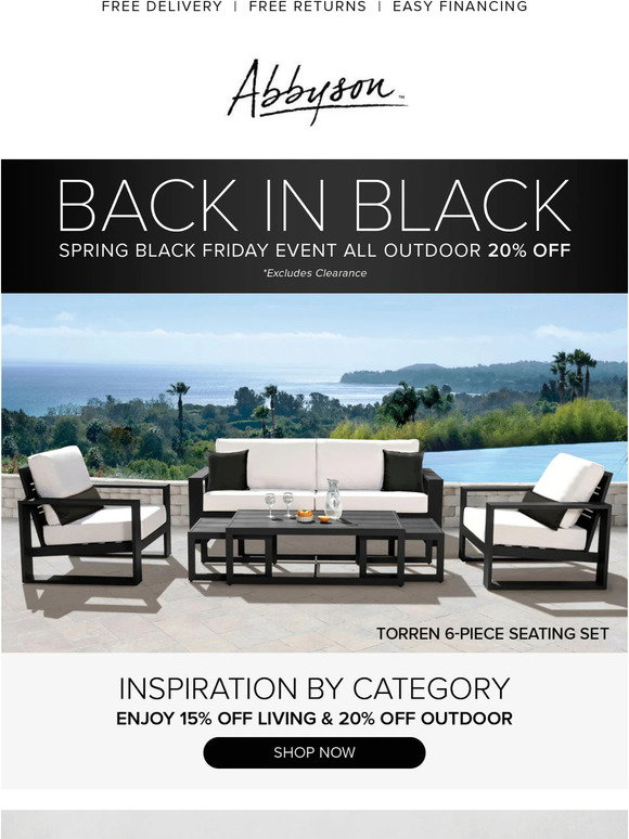Abbyson: 🖤 This Collection is BACK IN BLACK and Going Fast 🖤 | Milled