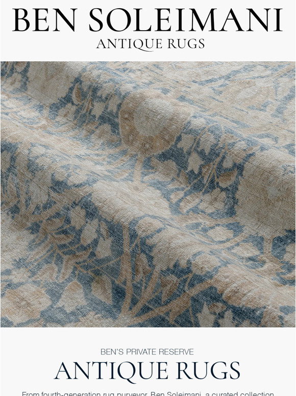 Ben Soleimani: Explore the World’s Most Beautiful Antique Rugs | Milled