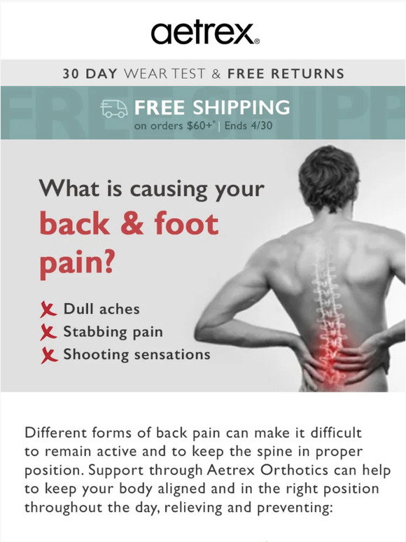 Aetrex Worldwide: The Cause of Back & Foot Pain (and the Solution) ‼ ...
