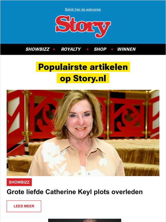 Story: Grote liefde Catherine Keyl plots overleden | Milled