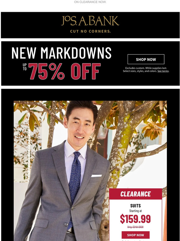 Jos. A. Bank: Suits starting at $159.99. | Milled