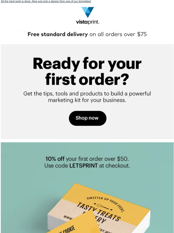 Vistaprint: Here's what we've picked out for you: | Milled