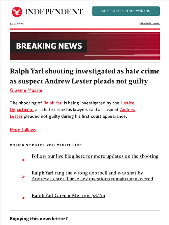 The Independent Ralph Yarl Shooting Investigated As Hate Crime As