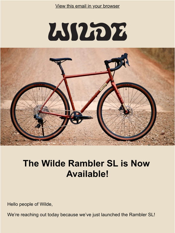 Wilde Bicycle Co.: The Wilde Rambler SL Gravel Bike is Here! 🔥 | Milled