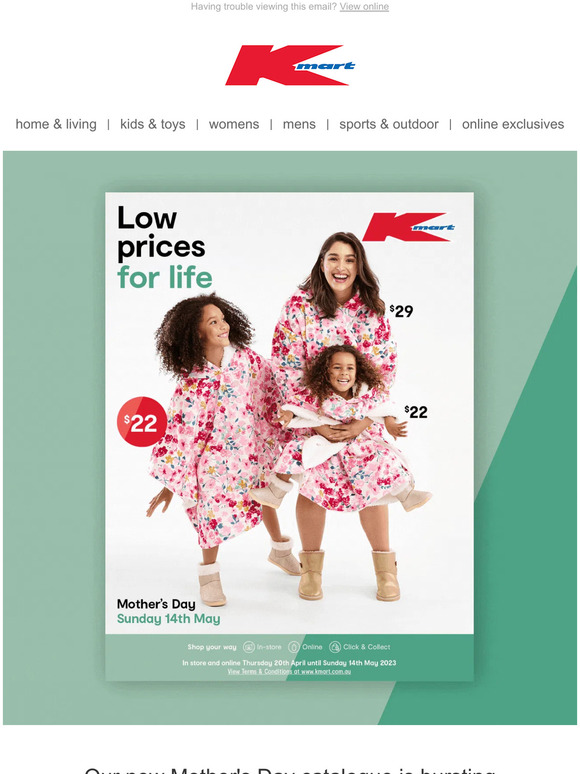 Kmart: Our new Mother’s Day catalogue has landed! | Milled