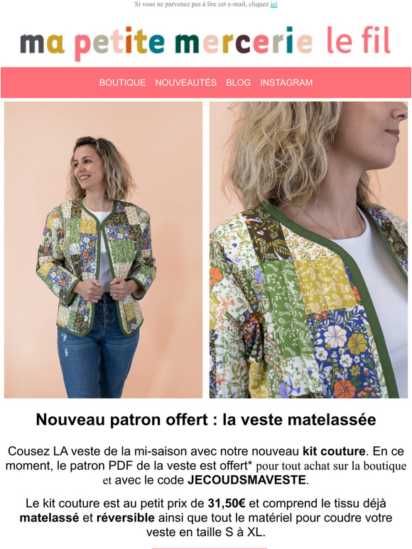 Ma Petite Mercerie: Nouveau kit couture et patron gratuit | Milled