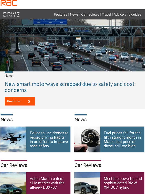 RAC: New smart motorways scrapped due to safety and cost concerns | Milled