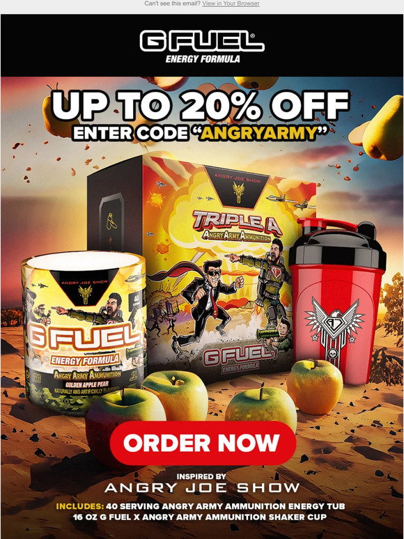 G FUEL: 🍐🍏 NOW DROPPING: Angry Army Ammunition | Milled