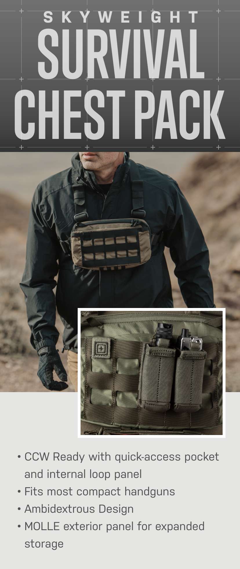 5.11 Tactical: NEW: Skyweight Chest Packs | Milled