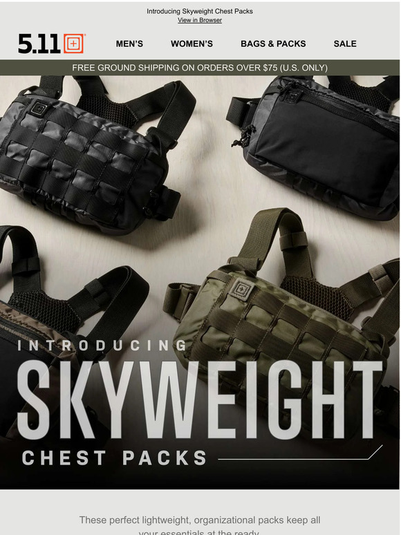 5.11 Tactical: NEW: Skyweight Chest Packs | Milled