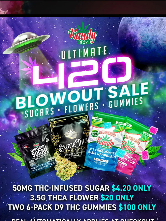 Kandy Boy: 🚨 ONLY 6 HOURS LEFT! $10 D9 THC Gummies! 🚨 | Milled