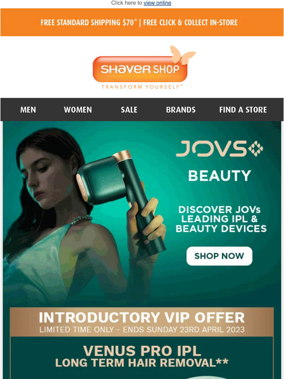 Shaver Shop: NEW JOVS IPL Hair Removal - VIP MEMBER DEAL! | Milled